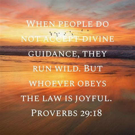 Proverbs 2918 When People Do Not Accept Divine Guidance They Run Wild