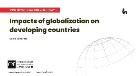 Impacts Of Globalization On Developing Countries