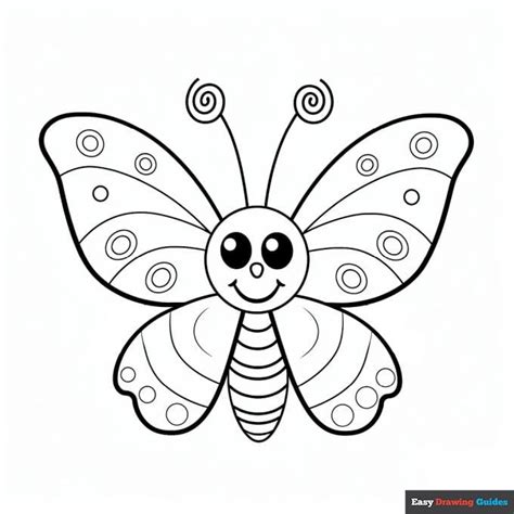 Free Printable Cute Butterfly Coloring Page