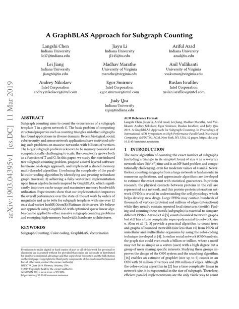 pdf a graphblas approach for subgraph counting