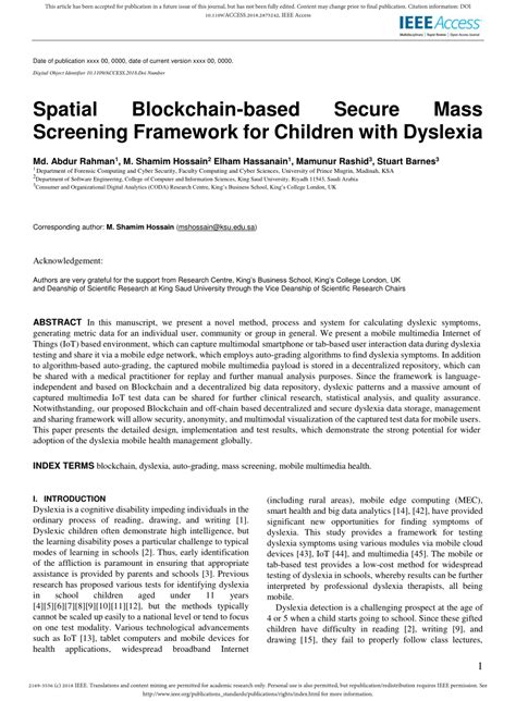 pdf spatial blockchain based secure mass screening framework for