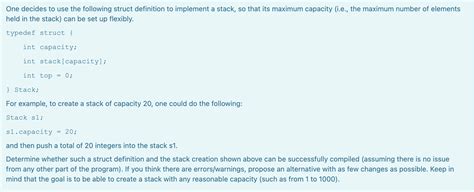 solved one decides to use the following struct definition to