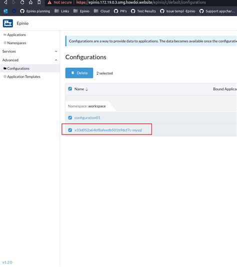 Ui Bulk Delete Should Exclude Services Bound To Applications In Configuration Page · Issue