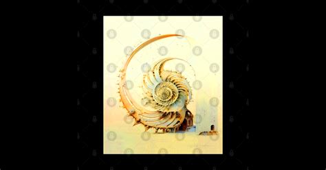 fibonacci sequence fibonacci nautilus shell on a dark background fibonacci sequence sticker