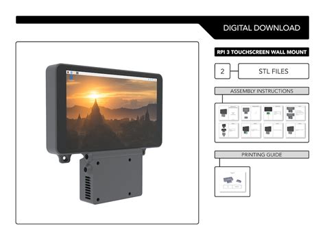 Raspberry Pi Touchscreen Wall Mount Etsy
