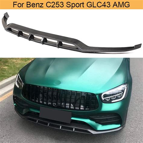 탄소 섬유 앞 범퍼 립 스포일러 메르세데스 벤츠 Glc 클래스 C253 스포츠 Glc43 Amg 프론트 립 스포일러 스플리터 2020 2021범퍼 Aliexpress