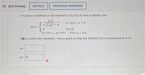 Solved A function is defined on the interval π π by Chegg