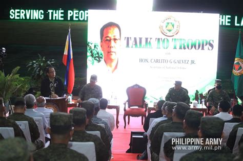 Snd Galvez Lays Out Guidance To Army Troops