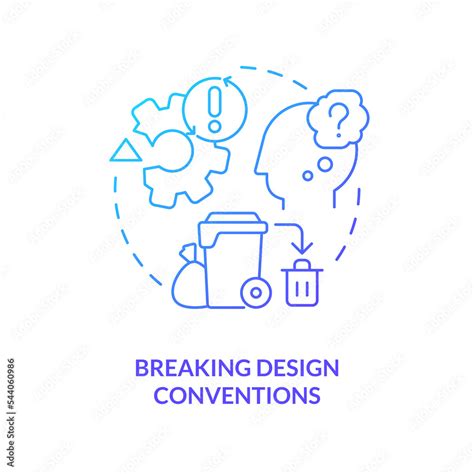 Breaking Design Conventions Blue Gradient Concept Icon Web Product Cognitive Load Ui Ux