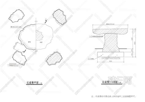 石凳与椅大样详图 Cad施工图施工图下载 施工图石凳与椅大样详图 Cad施工图下载 施工图石凳与椅大样详图 Cad施工图免费下载 建e室内设计网