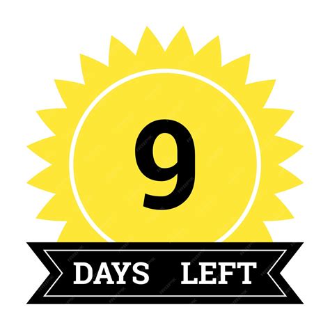 Premium Vector Countdown Of Days Number 9 Of Days Left To Go Promotional Banner Price Offer