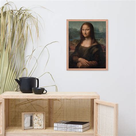 Mona Lisa By Leonardo Da Vinci Framed Wall Decor Da Vinci Etsy