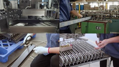 铝合金门窗生产制造工艺流程视频素材下载
