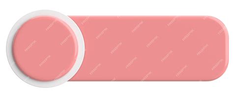 Premium Photo 3d Button Empty Button 3d Illustration