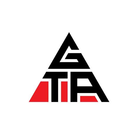 Gta Triangle Letter Logo Design With Triangle Shape Gta Triangle Logo