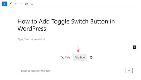 How To Add Toggle Switch Button In Wordpress