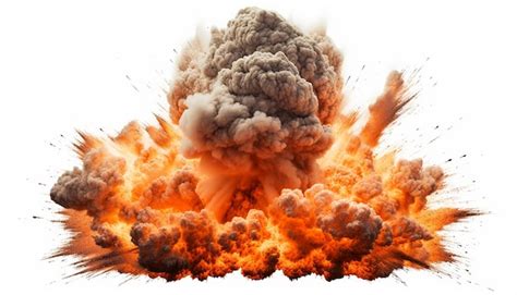 Premium Photo Explosion Isolated On White Background