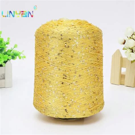 500g Paillette Yarn Sequins Wool Needle Natural Beads Lace Tie Knot