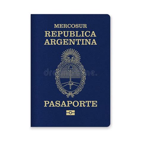 Argentina Passport Cover With Gold Emblem And Text Stock Image Image