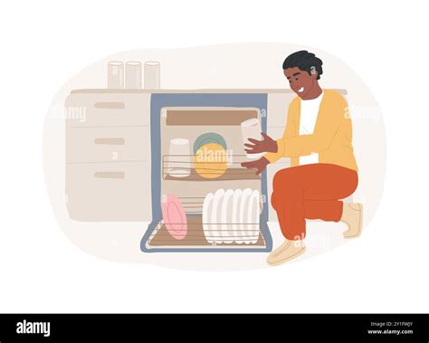 Loading Dishwasher Isolated Cartoon Vector Illustrations Stock Vector Image And Art Alamy