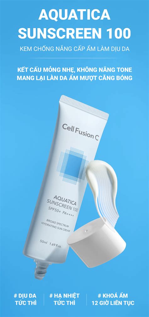 Kem Chống Nắng Cấp ẩm Dịu Da Cell Fusion C Aquatica Sunscreen 100 Spf 50 Pa 50ml