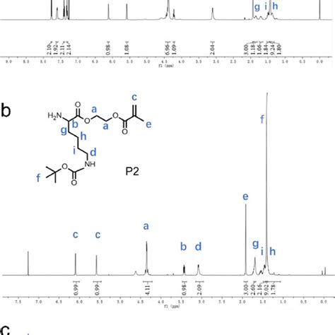 1 H Nmr Spectra Of Intermediate Products And Catechol Lys Methacrylate
