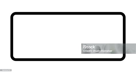 Rounded Rectangular Icon Rectangle Shape Vector Stock Illustration