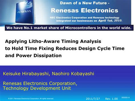 Pdf Applying Litho Aware Timing Analysis To Hold Time Fixing Reduces Design Cycle Time And