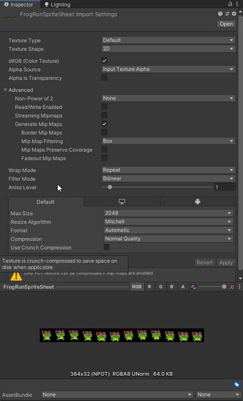 游戏开发小结——在unity中使用sprite Sheet制作动画spritesheet Csdn博客