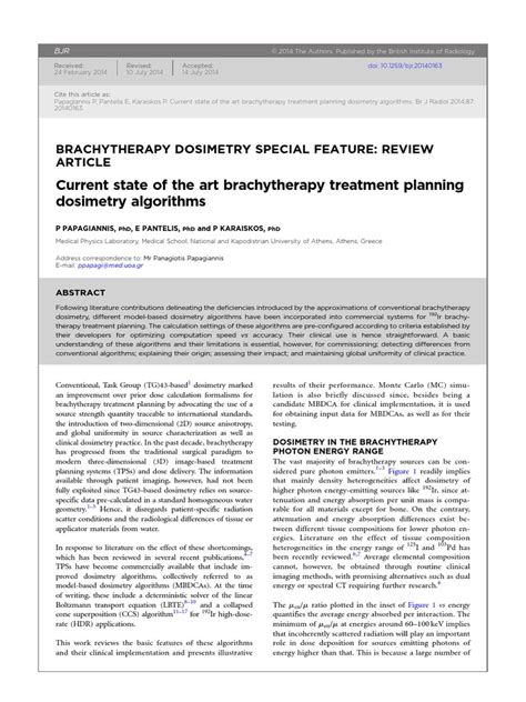 Dosimetry Algorithms Pdf Dosimetry Attenuation