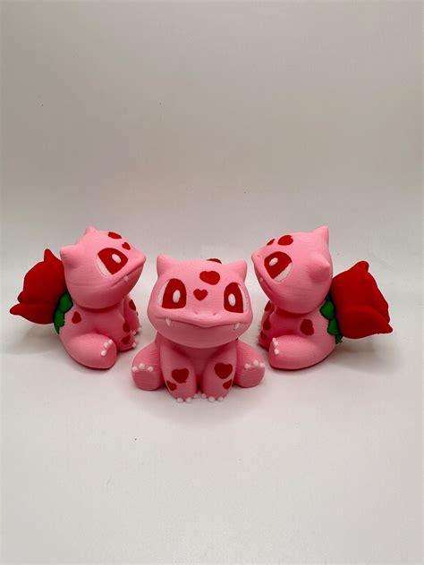 Mini Valentine Bulbasaur 3 Pack Etsy