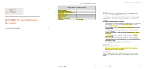 Iso 27001 Scope Statement Template