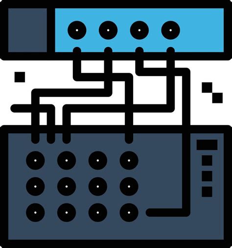 Analog Connection Device Module Sound Flat Color Icon Vector Icon