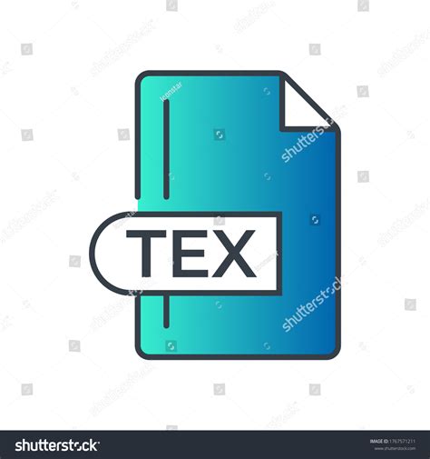Tex File Format Icon Tex Extension Gradiant Royalty Free Stock