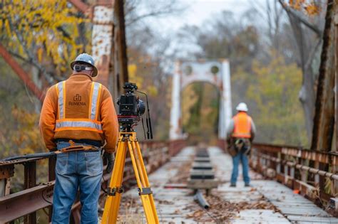 Surveying For Bridge Construction Ar Generative Ai Premium Ai