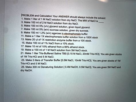 solved problem and calculation your answer should always make a liter