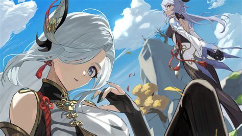 Shenhe And Ganyu From Genshin Impact 4k Hd Wallpaper Rare Gallery