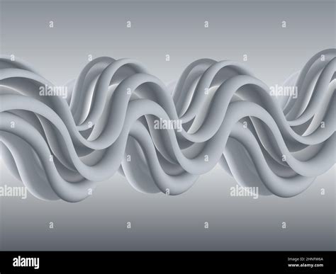 Gray Volumetric Wave Pattern Realistic 3d Wave Decor Element Stock