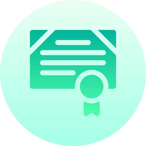 Certification Basic Gradient Circular Icon