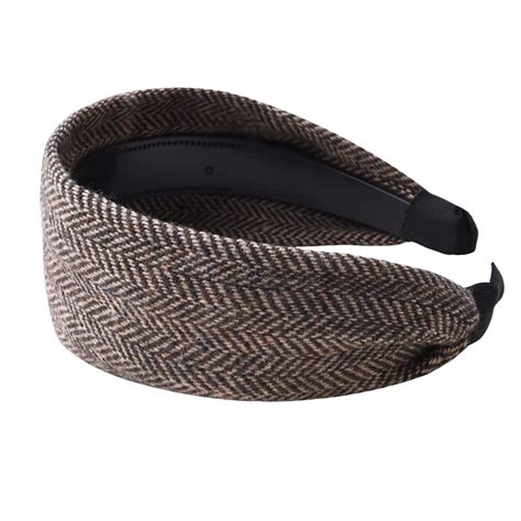 Kefley Wide Herringbone Tweed Headband Irish Tweed