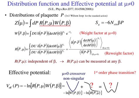 Ppt A Method Of Finding The Critical Point In Finite Density Qcd