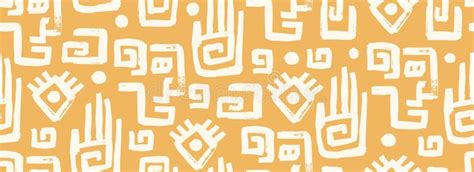 Seamless Vector Pattern With White On Beige Bg Palm Hand Spiral Eye