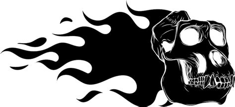 Premium Vector Illustration Of Ape Skull With Flames