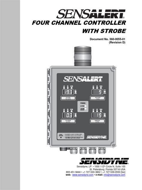 Sensalert 4 Ch Controller Strobe Manual 360 0055 01rd Pdf