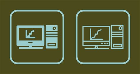 Graph Line Screen Icon Vector Art At Vecteezy