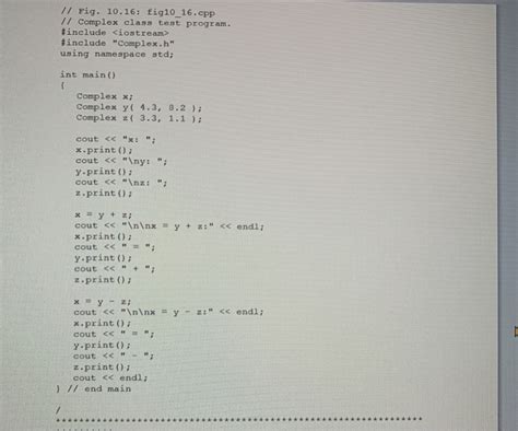 Solved Exercise 2 Consider Class Complex Given In Figs