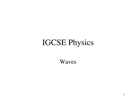 PPT IGCSE Physics PowerPoint Presentation Free Download ID