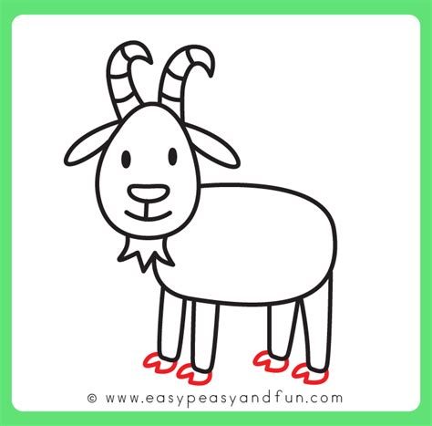 How To Draw A Goat Step By Step Drawing Tutorial Easy Peasy And Fun