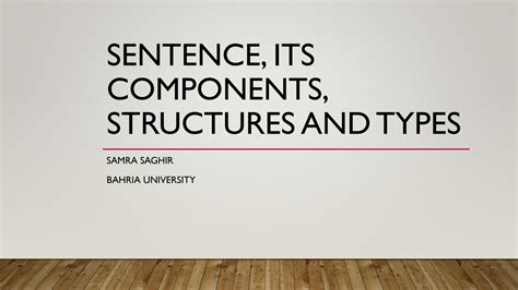 Solution Sentence Components And Structures Studypool
