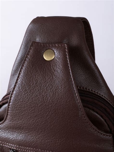 Explorer Leather Sling Bag In Brown Lakeland Leather